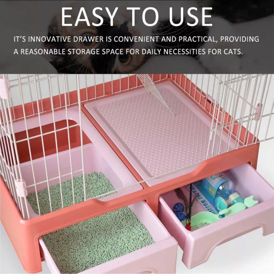 Pawsmart Multi level cat cage (blue 4 level), Pet Supplies, Homes ...