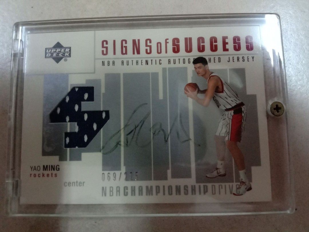 NBA Authentic Autograph Jersey Card Of Yao Ming, Hobbies & Toys ...