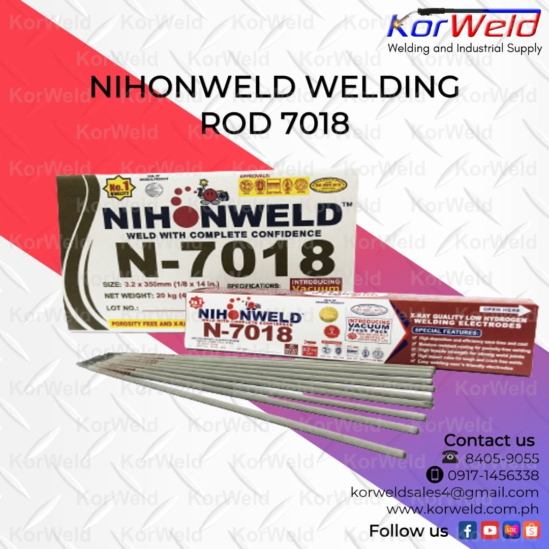 NIhonweld Welding Rod 7018 (Availabe size 2.5mm, 3.2mm and 4.0mm ...