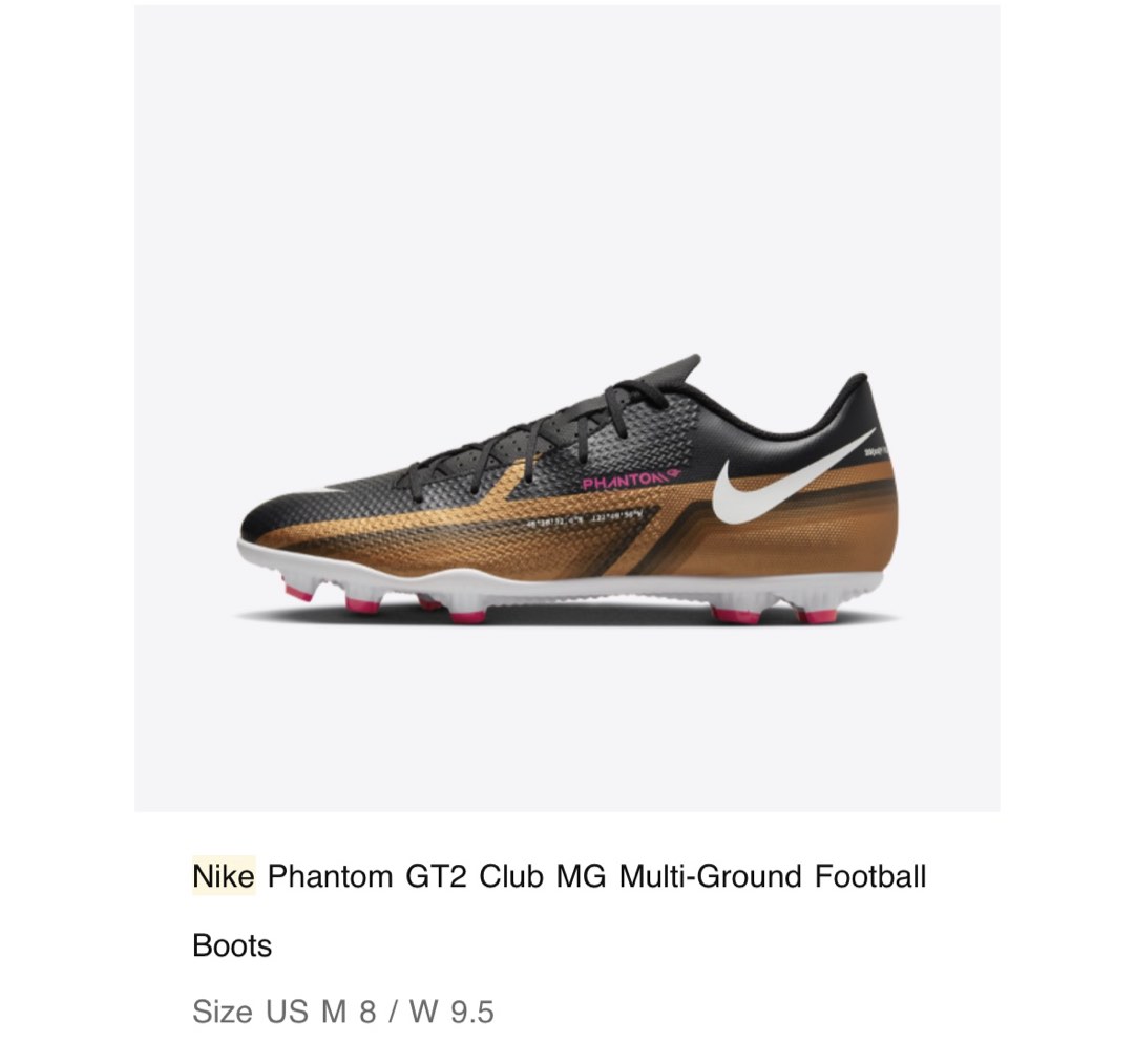 Nike Phantom GT2 Club MG Multi-Ground football boots, Men's Fashion ...