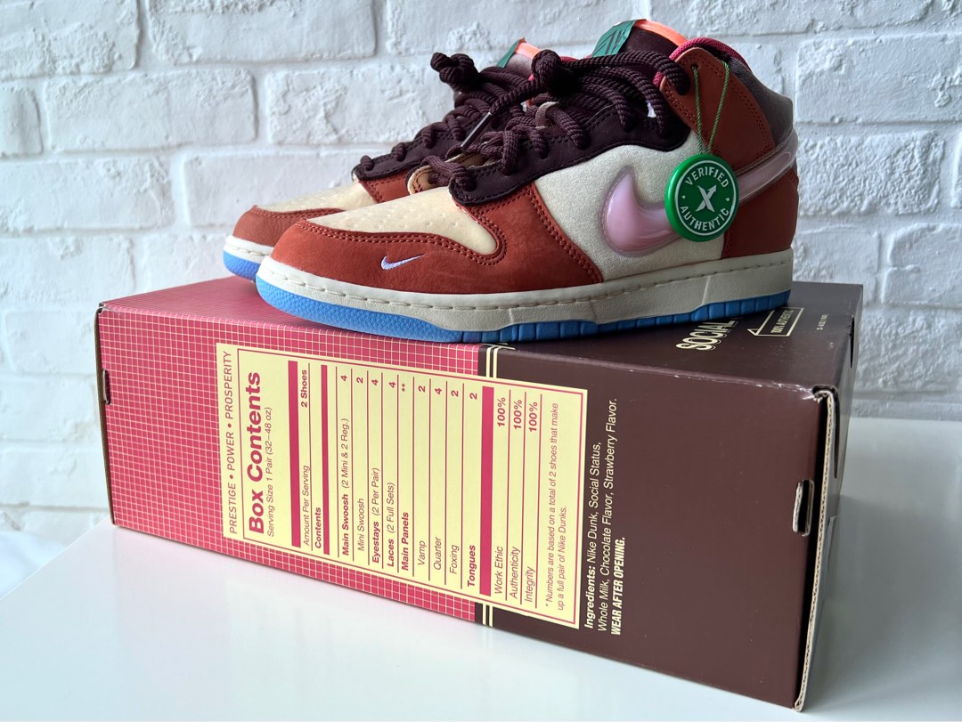 Nike x Social Status Dunk Mid, Men's Fashion, Footwear, Sneakers on ...