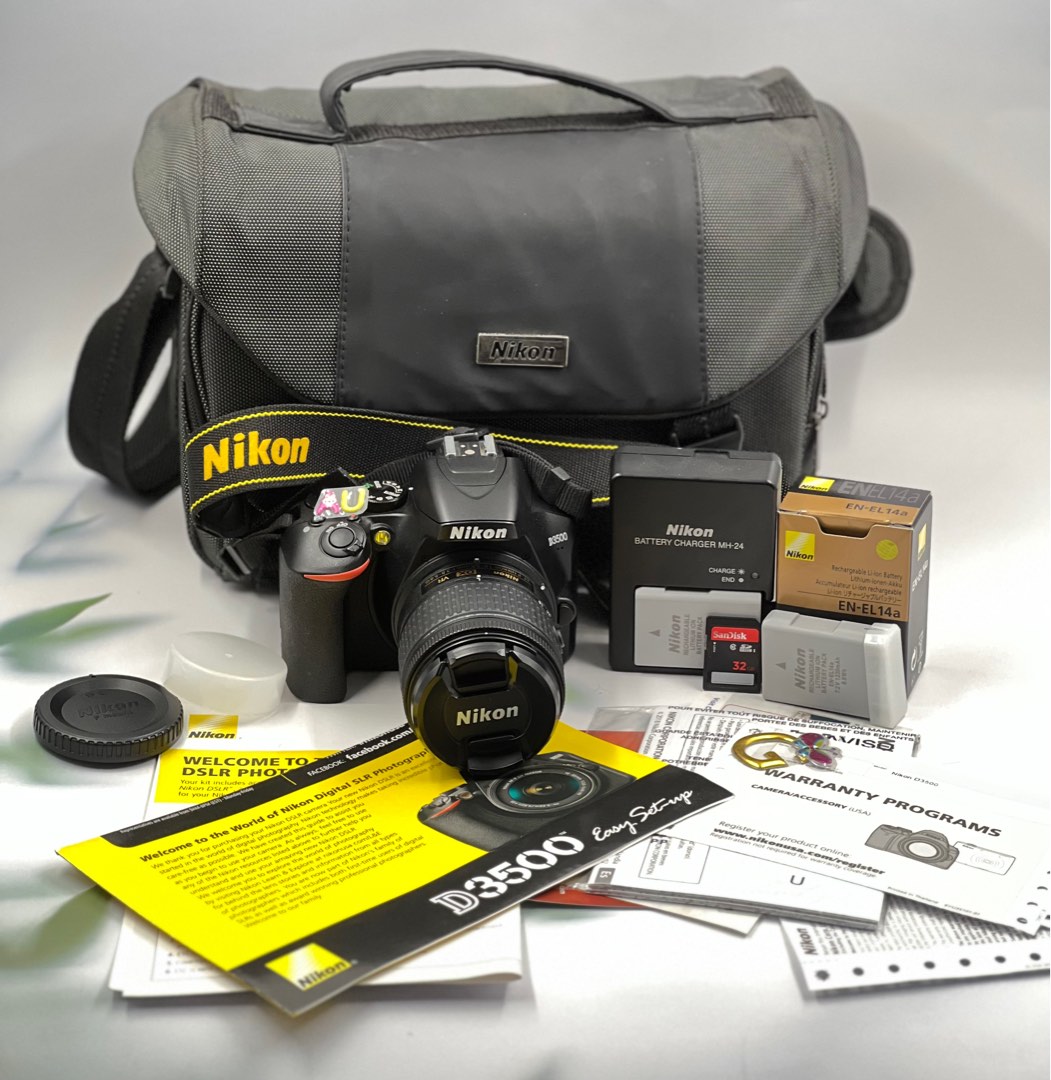 NIKON D3500 Latest 2022 Purchaser 24MP Bluetooth WIFI DSLR Camera with ...