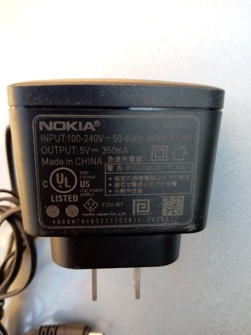 Nokia charger for small pin, Mobile Phones & Gadgets, Other Gadgets on ...