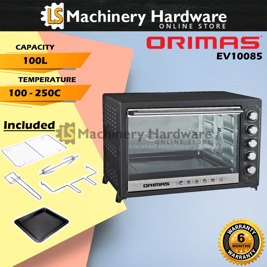 ORIMAS Electric Oven 100L EV10085 Top & Bottom Temperature Control ...