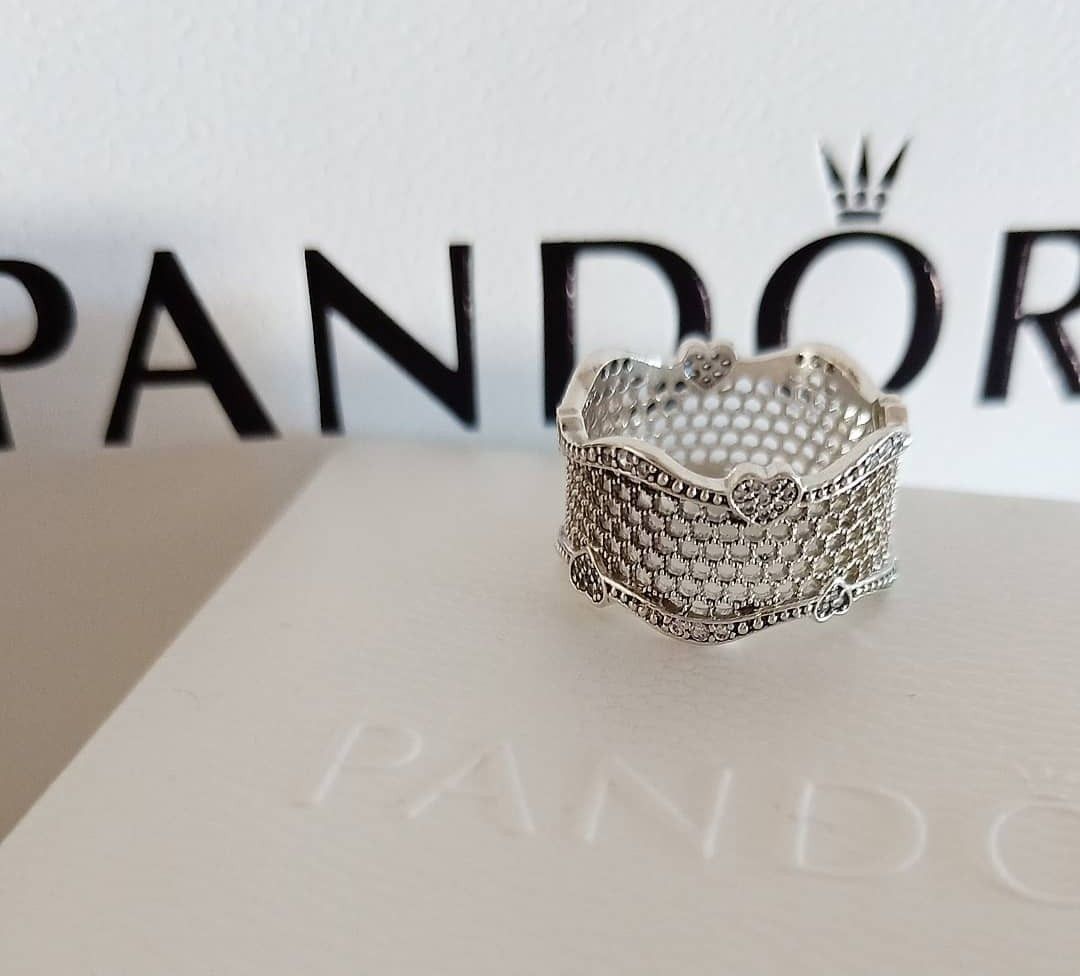 Pandora silver honeycomb style ring in silver, Women's Fashion, Jewelry ...