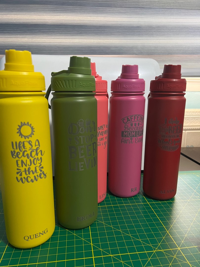 Personalized Aquaflask Tumblers Laser Engraved, Furniture & Home Living ...