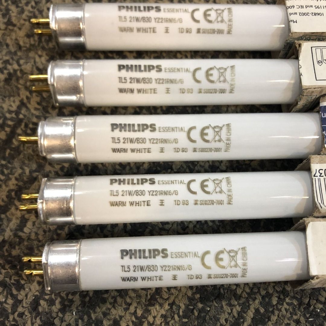 Philips Fluorescent T5 Tube 3ft 21W/830,21W/865, Furniture & Home ...