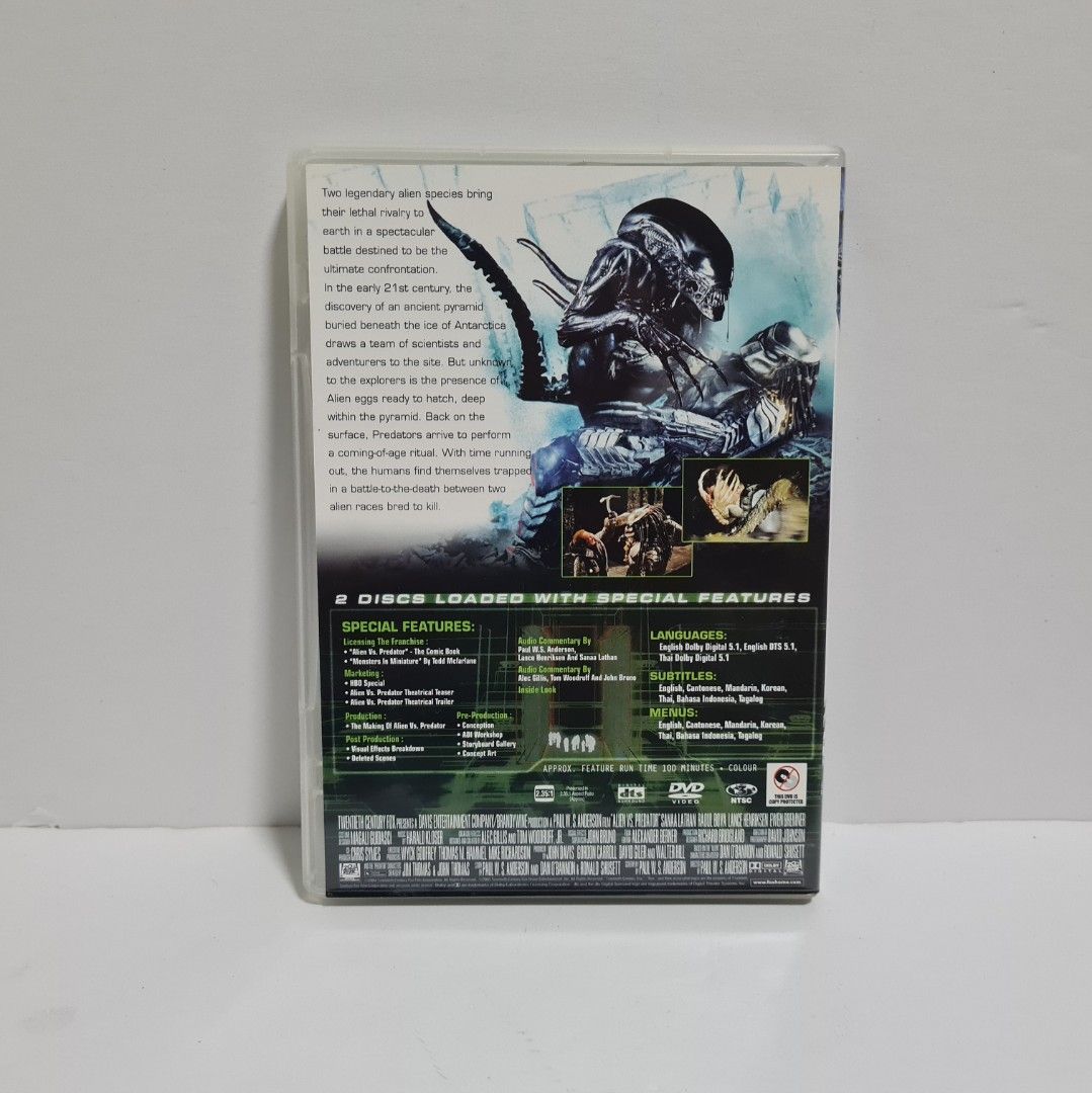[Pre-Owned] Aliens Vs Predators Two Disc Extreme Edition DVD, Hobbies ...