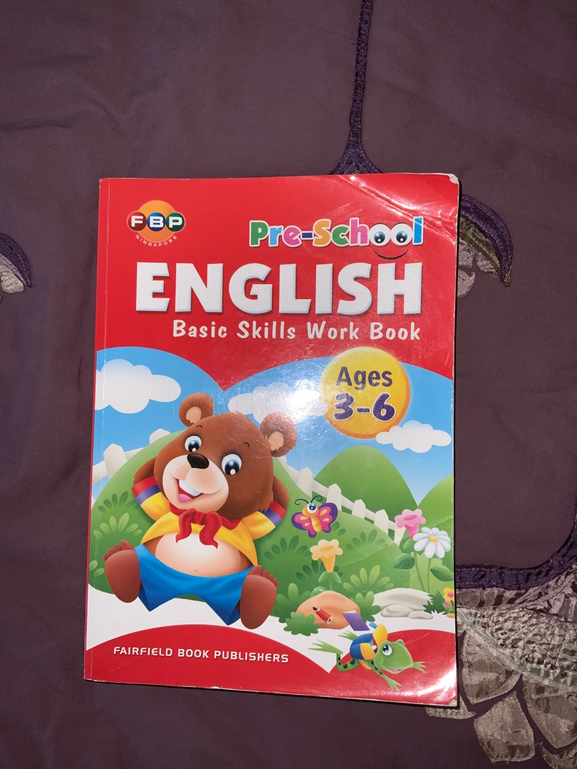 Pre-school English basic skills work book ages 3 to 6, Hobbies & Toys ...
