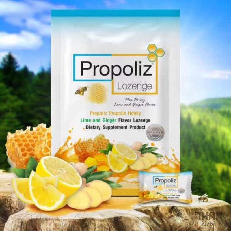 Propoliz Lozenge Natural Sore Throat Relieves Honey Lemon And Ginger