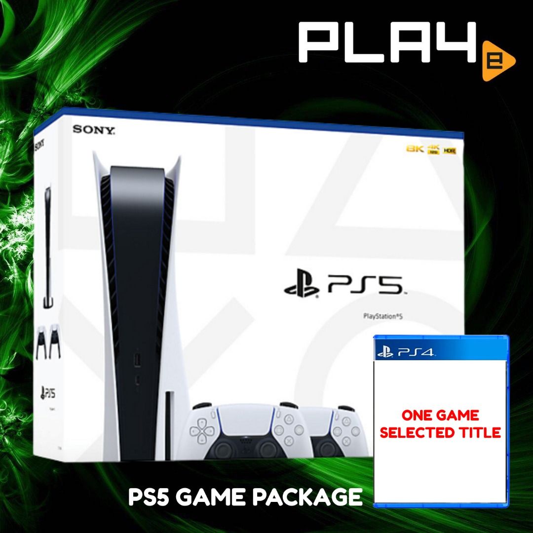 (LIMITED QTY!) PS5 Disc Version Console Dualsense bundle + game package ...