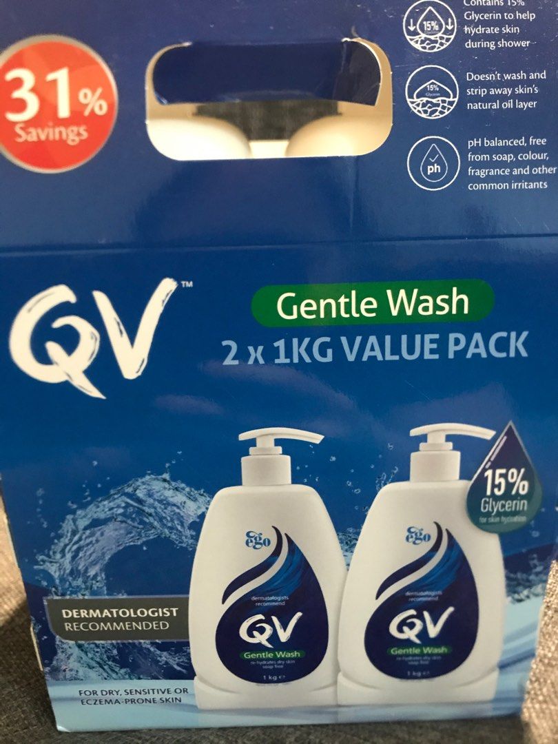 QV Gentle Wash 1kg Bundle, Beauty & Personal Care, Bath & Body, Bath on ...