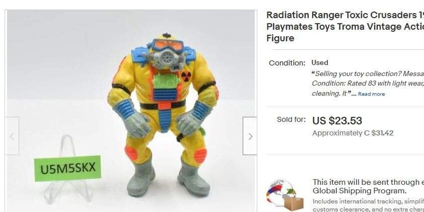 Rare Vintage Toxic Crusaders 1991 Radiation Ranger Playmates Toys Troma ...