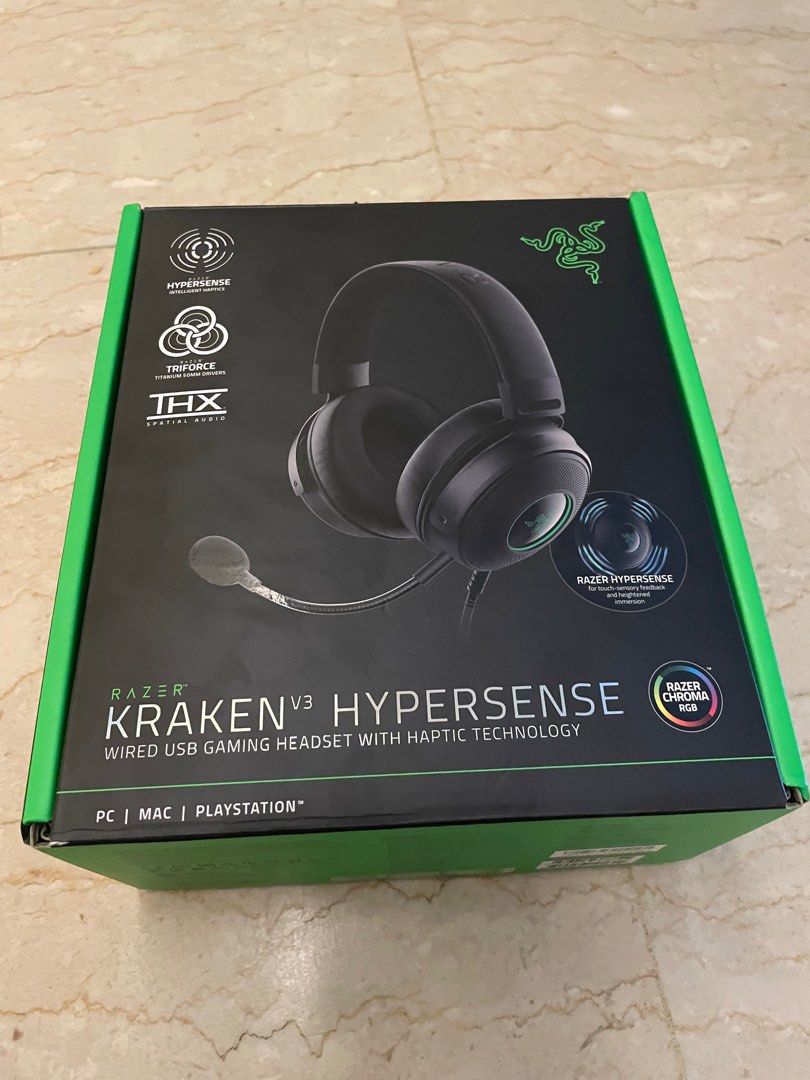 Razer Kraken v3 Hypersense, Audio, Headphones & Headsets on Carousell
