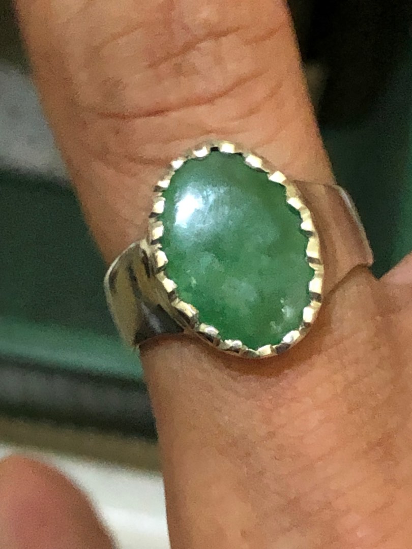 Real jade stone, Women's Fashion, Jewelry & Organizers, Rings on Carousell