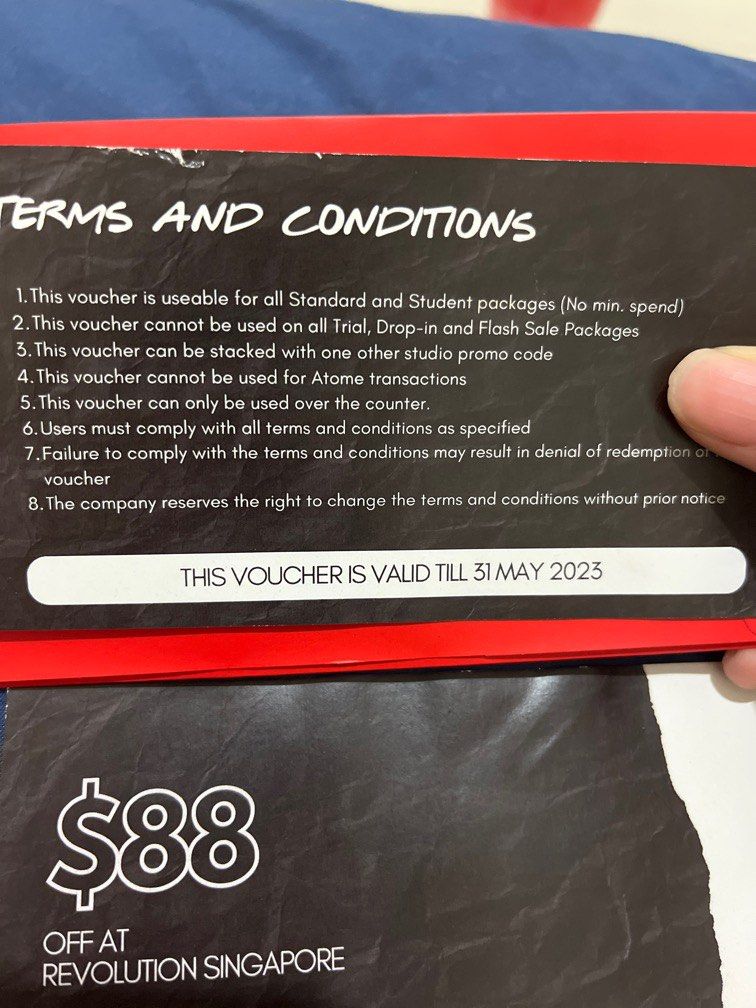 Revolution spin voucher, Tickets & Vouchers, Vouchers on Carousell