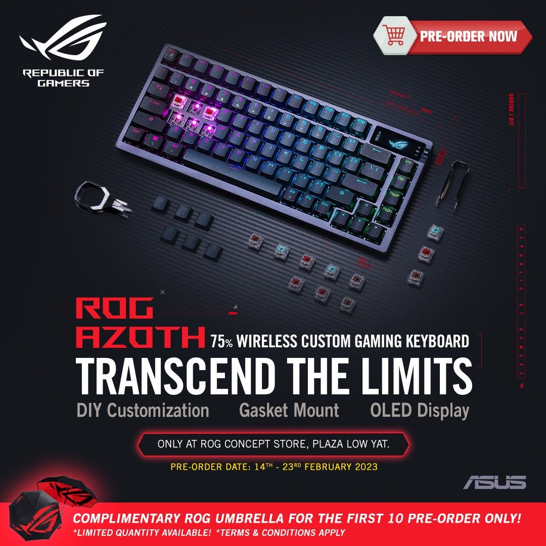 ROG AZOTH KEYBOARD, Computers & Tech, Parts & Accessories, Computer ...