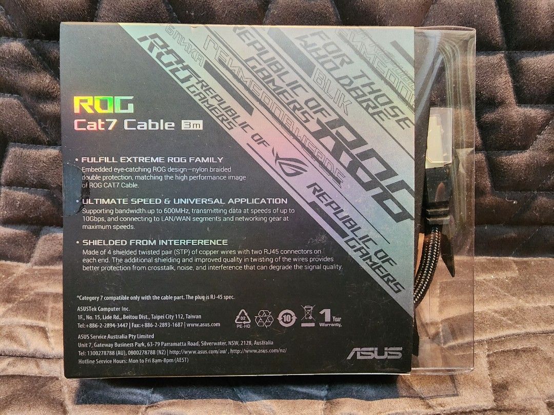 ROG Cat7 Cable (3M), Computers & Tech, Parts & Accessories, Cables ...