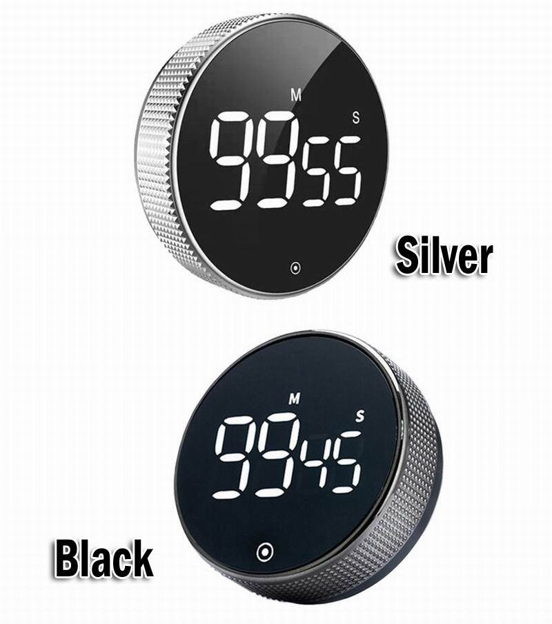 Rotation Countdown Timer Large LCD Display LED Magnetic Stopwatch ...