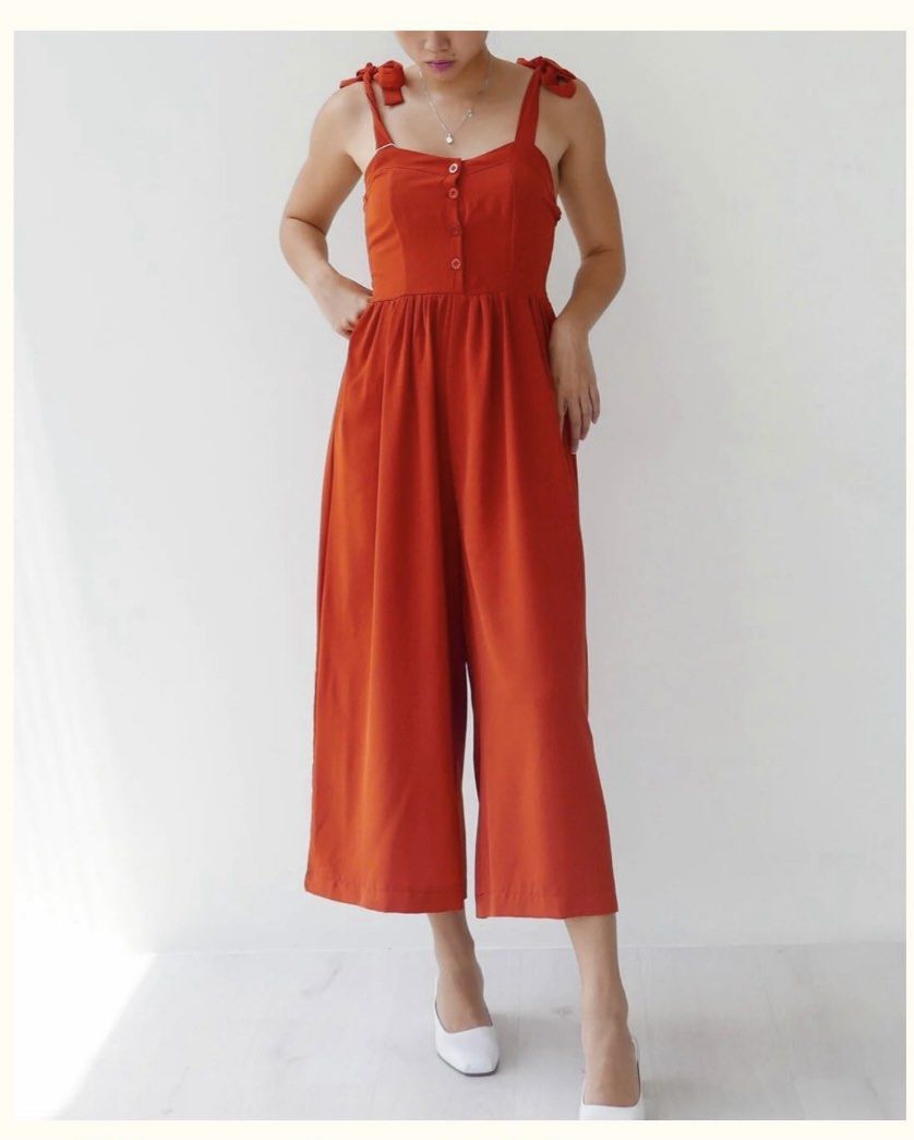 Rust Jumpsuit Nirvana Co, Women's Fashion, Dresses & Sets, Jumpsuits on ...