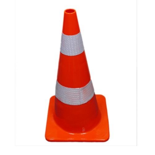 SAFETY CONE Unbreakable Orange Rubber Traffic Block Road Barrier With ...