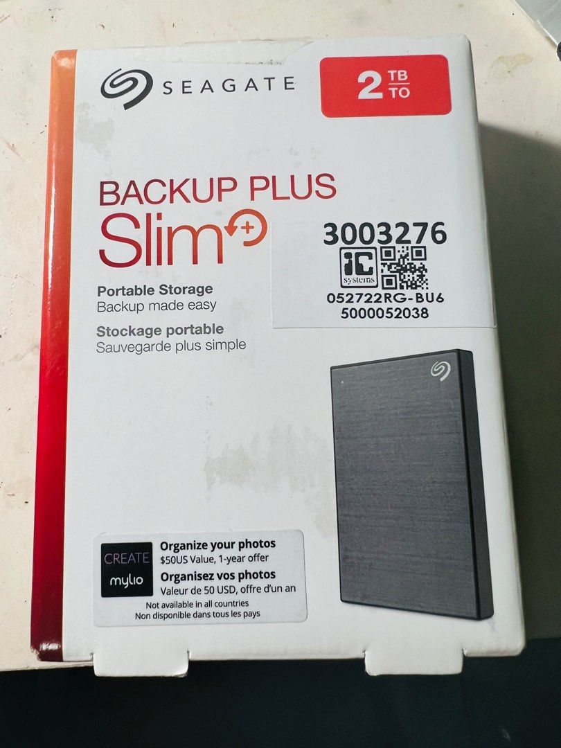 Seagate Backup Plus 2TB Slim external Hard drive, Computers & Tech, Parts & Accessories, Hard ...