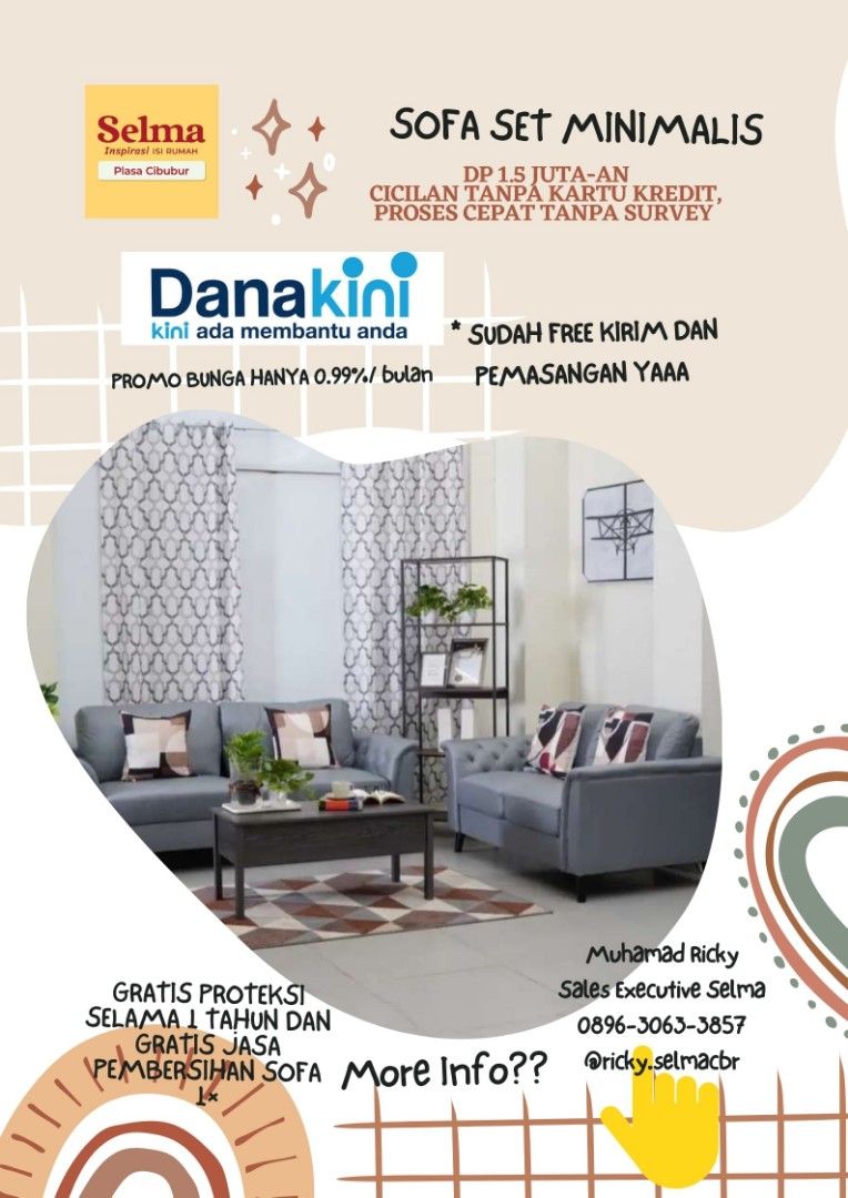 Sofa Set Minimalis, Perabotan Rumah di Carousell