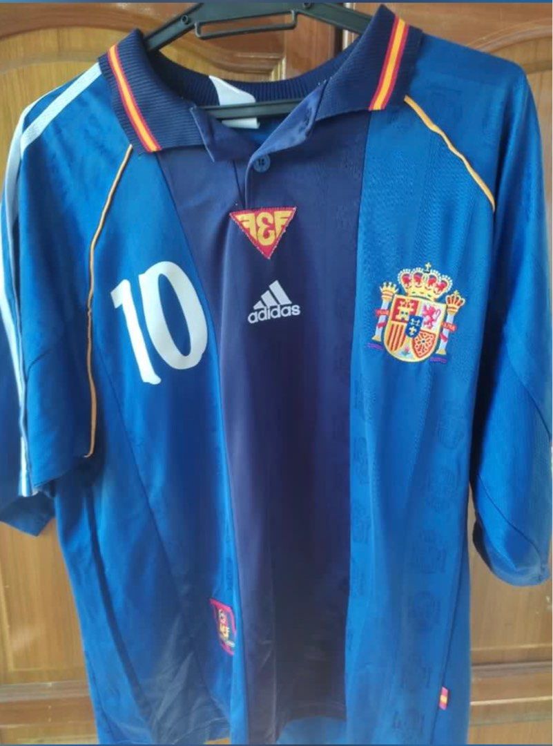 Spain Away 1998 # 10 Raul soccer/football jersey/kit rare/retro vintage ...