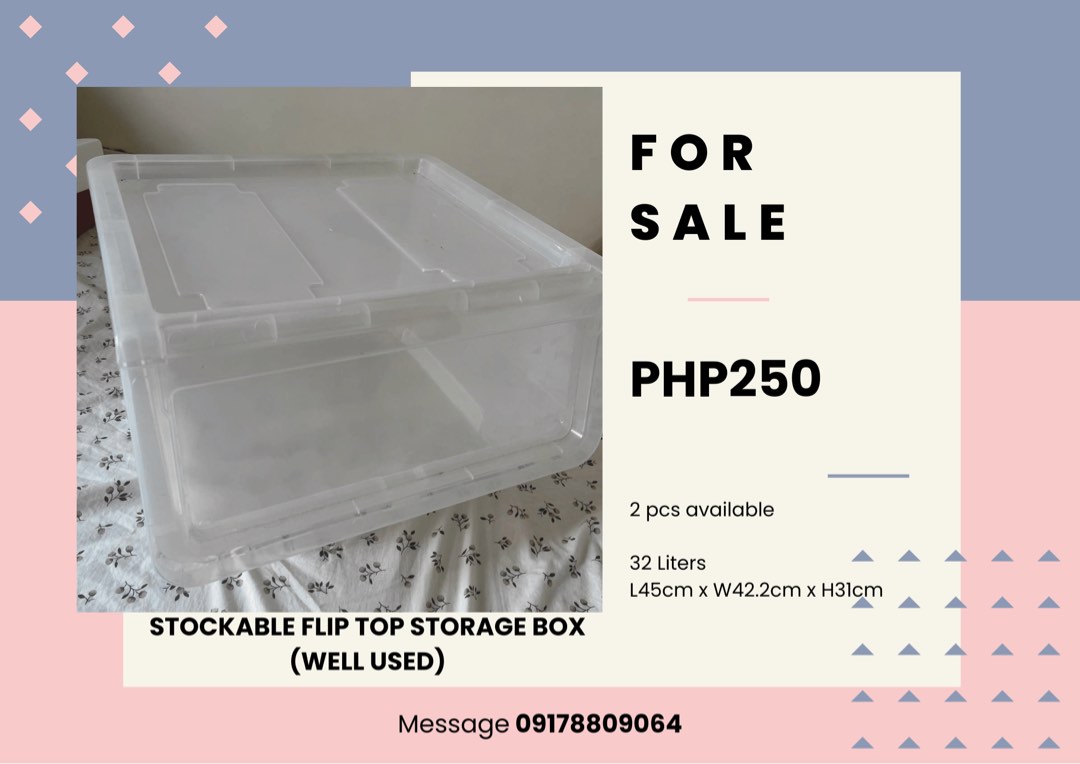 Stockable Storage Box on Carousell