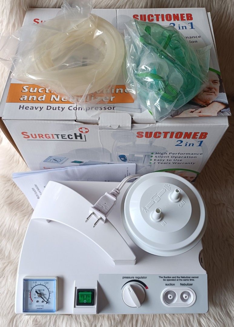 Surgitech Suction Machine With Nebulizer 2in1 Heavy Duty, Health ...