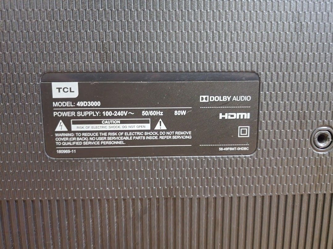 TCL - 49D3000, TV & Home Appliances, TV & Entertainment, TV on Carousell