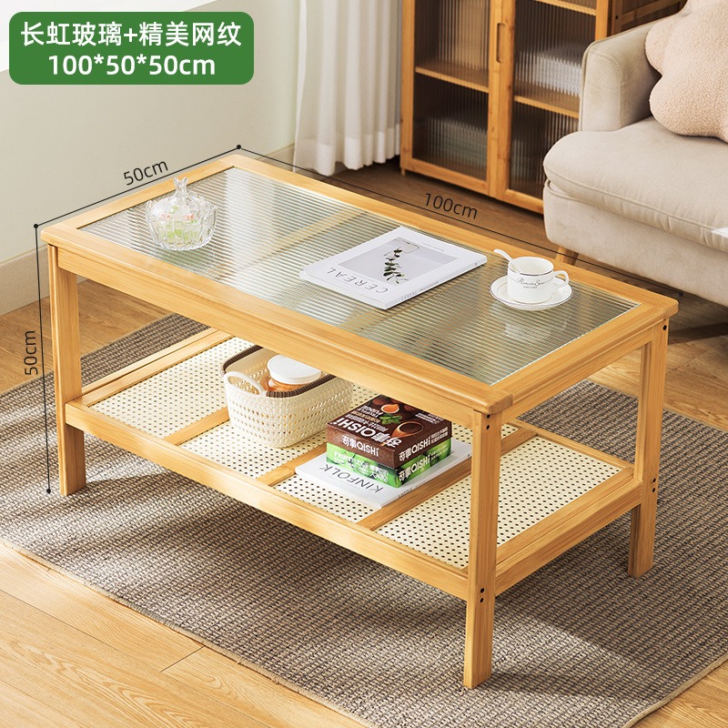 Tea Table 100*50*50cm Coffee Table Rattan mesh-like table top ...