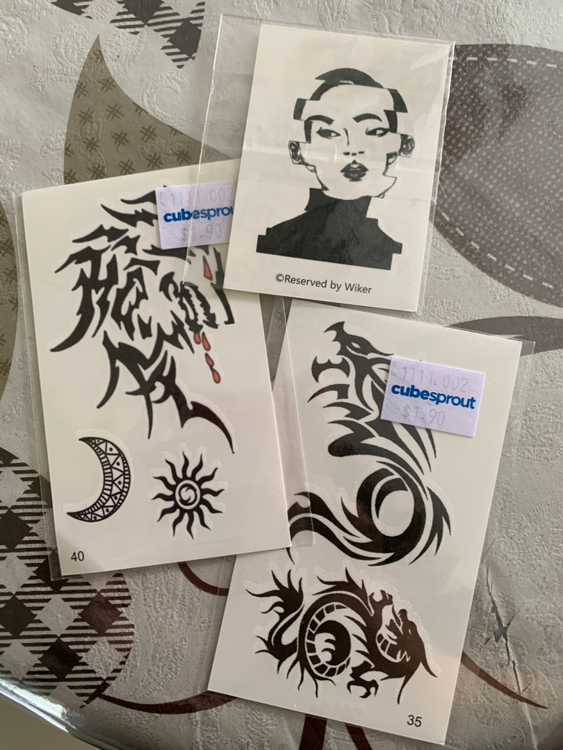 Temporary Tattoo stickers, Hobbies & Toys, Toys & Games on Carousell