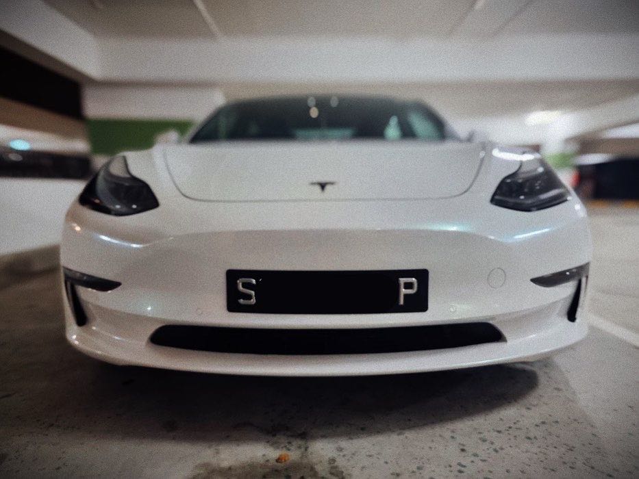 Tesla frameless carplate, Car Accessories, Car Plates on Carousell