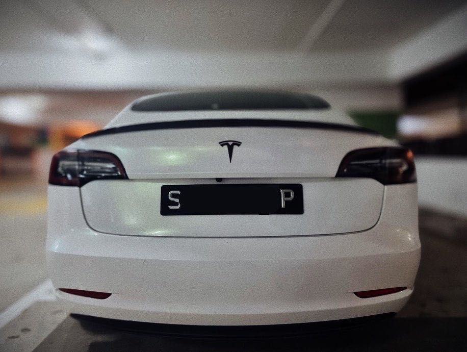 Tesla frameless carplate, Car Accessories, Car Plates on Carousell