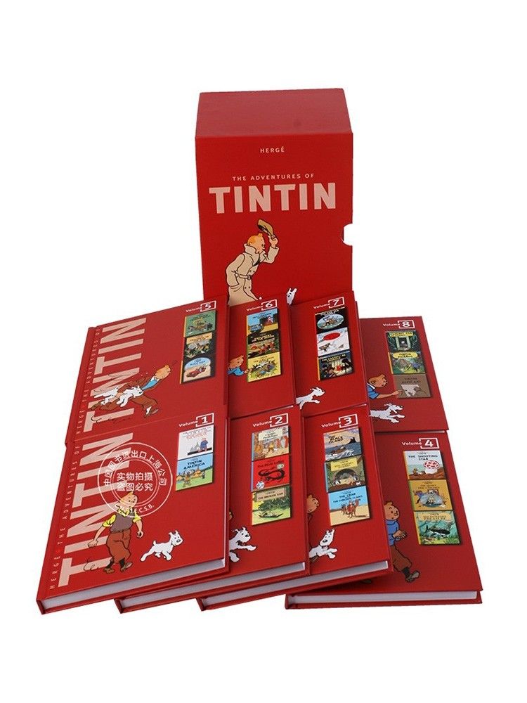 The Adventures of Tintin 8 hard cover book, Hobbies & Toys, Books ...