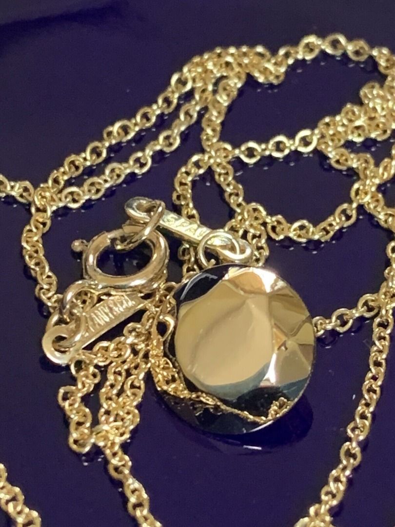 Tiffany & Co 18K Gold Elsa Peretti 2 Carat Round Faceted Pendant ...