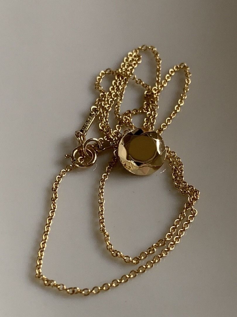 Tiffany & Co 18K Gold Elsa Peretti 2 Carat Round Faceted Pendant ...