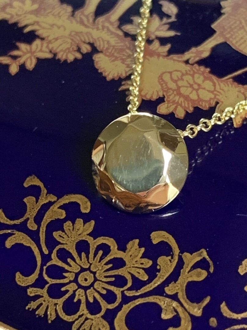 Tiffany & Co 18K Gold Elsa Peretti 2 Carat Round Faceted Pendant ...