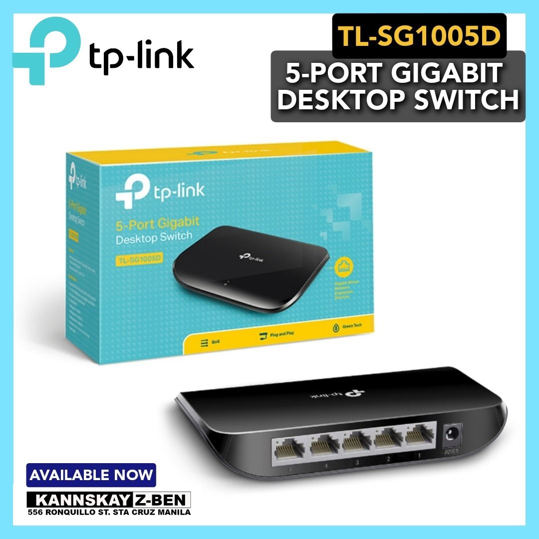 tp-link 5-PORT GIGABIT DESKTOP SWITCH, Computers & Tech, Parts ...