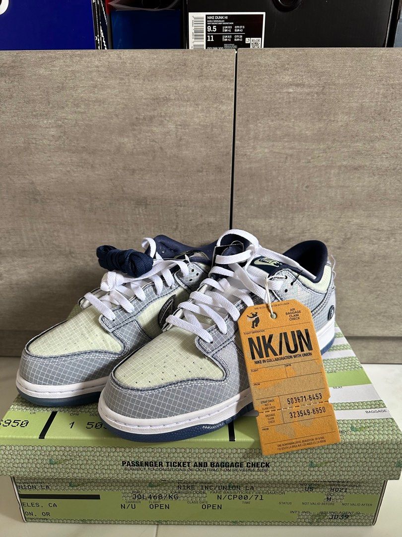 Union dunk low pistachios, Men's Fashion, Footwear, Sneakers on Carousell