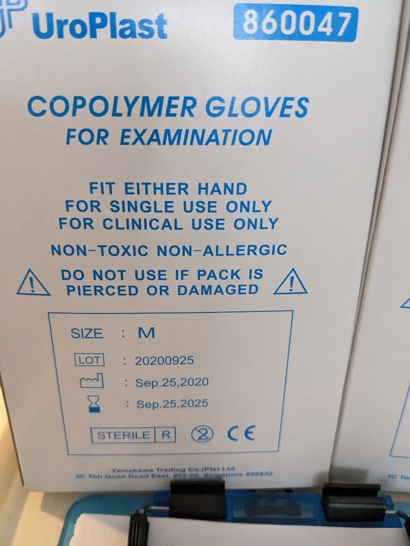 UroPlast Copolymer Gloves (Sterile), Health & Nutrition, Medical ...