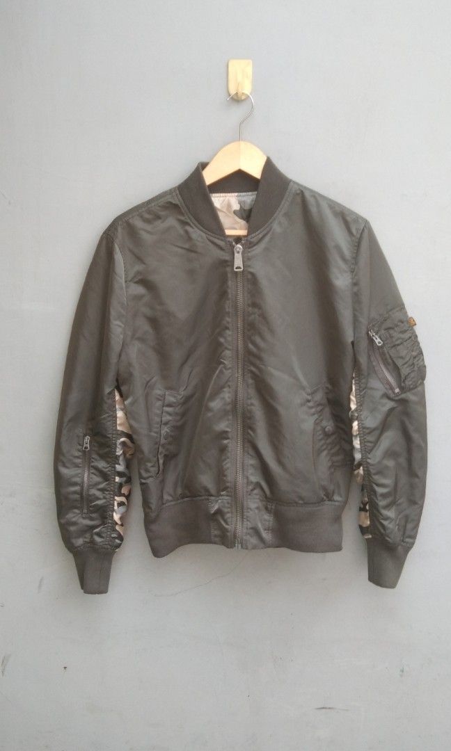 Vgc 2in1 Alpha industries slim jaket, Fesyen Pria, Pakaian , Baju ...