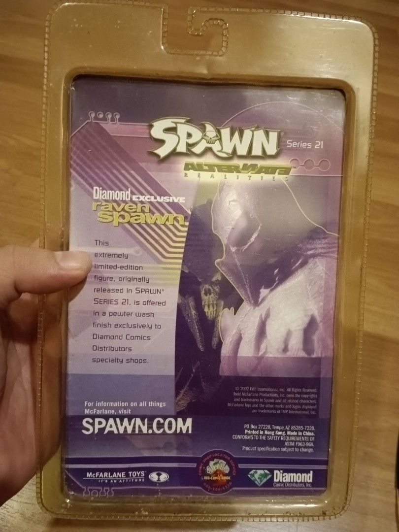 vintage 2002 - McFarlane Toys - Spawn Series 21 Alternate Reality - Silver Pewter Raven Spawn ...