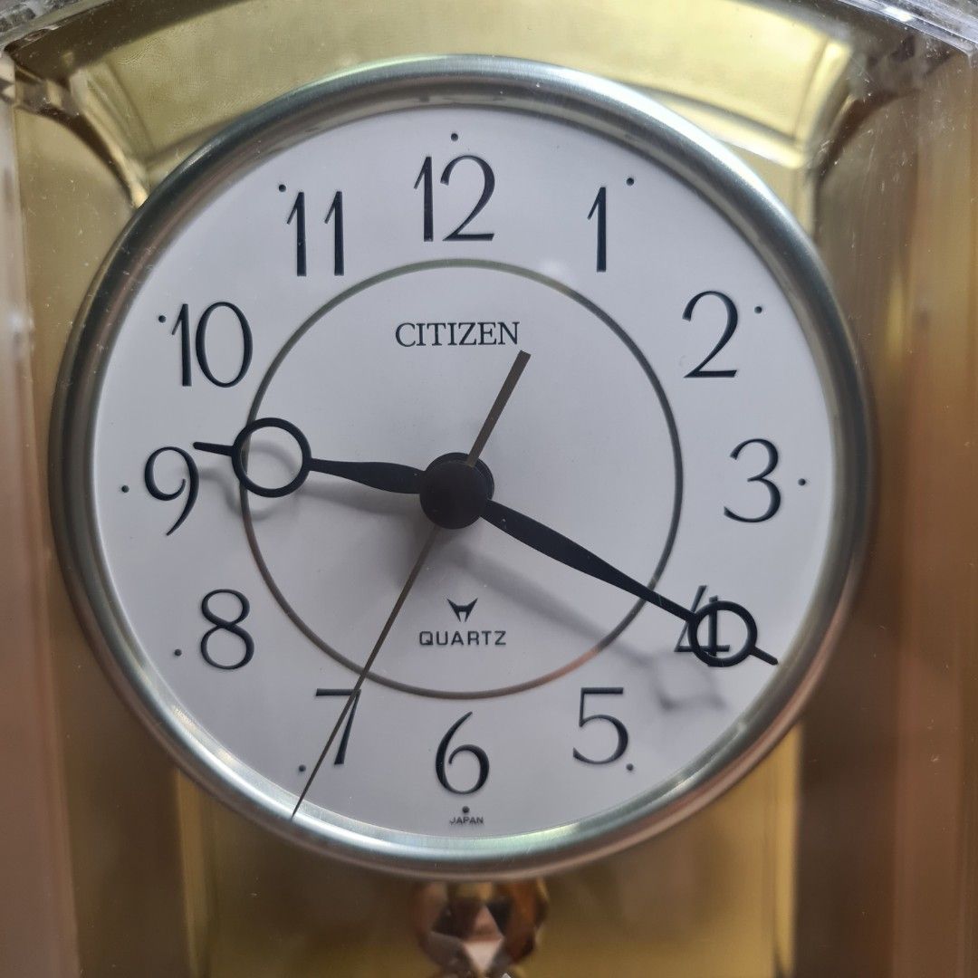 VINTAGE CITIZEN QUARTZ (JAPAN) MANTEL MOTION CLOCK WITH ROTATING CONE ...