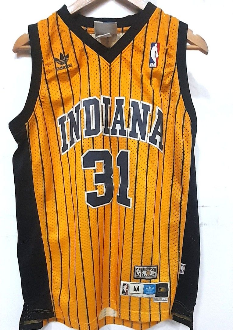 VINTAGE HARDWOOD CLASSIC ADIDAS INDIANA PACERS NO.31 MILLER BADKETBALL ...
