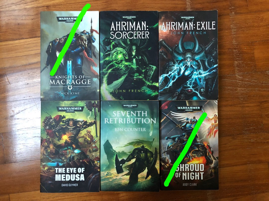 Warhammer 40k Novels - Ahriman, Seventh Retribution, Knights of ...