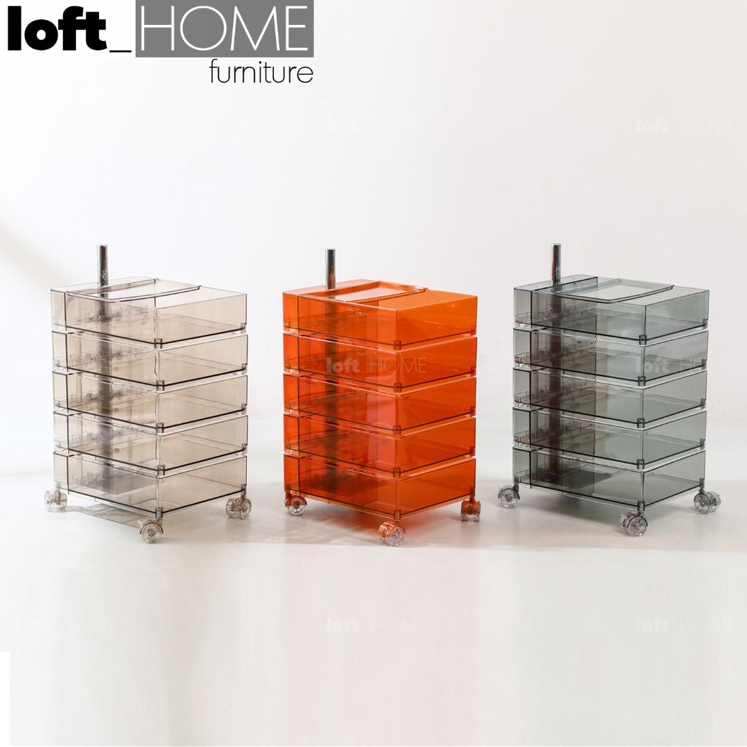Wheeled Trolley ROLLY CLEAR, Furniture & Home Living, Furniture ...