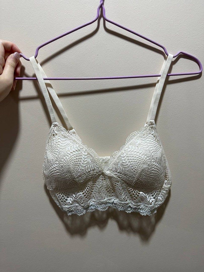 White lace bralet, Women's Fashion, New Undergarments & Loungewear on ...