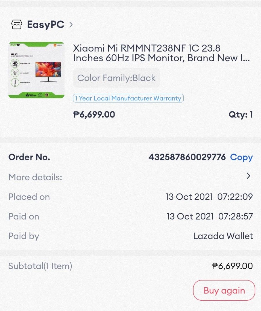 Xiaomi RMMNT238NF 1C 23.8 inch monitor, Computers & Tech, Desktops on ...